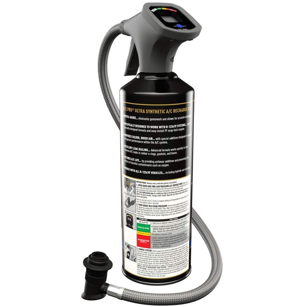 A/C Pro® R-1234yf Refrigerant A/C Recharge Air Conditioner Gauge and ...